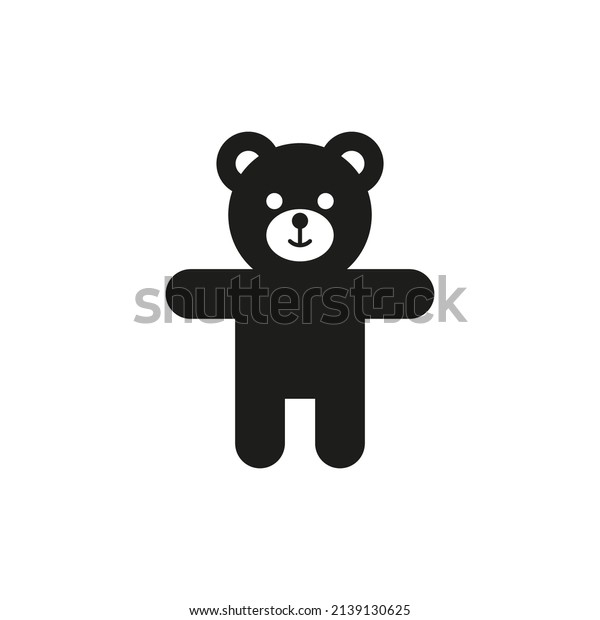 Bear Icon Childs Toy Simple Flat Stock Vector (Royalty Free) 2139130625 ...