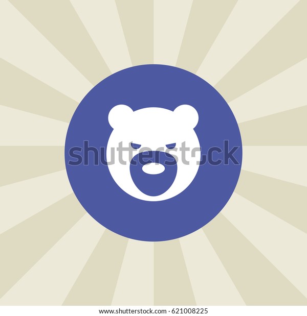 Bear Icon Sign Design Background Stock Vector (Royalty Free) 621008225 ...