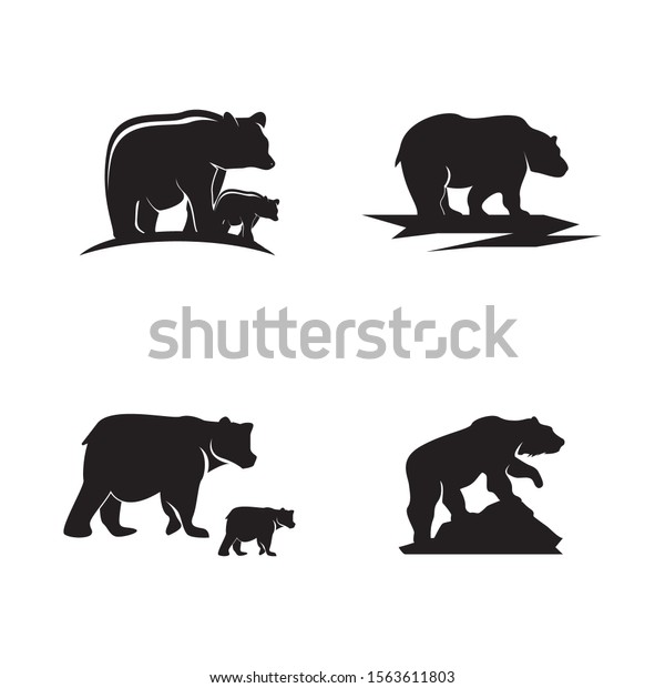 Bear Icon Symbol Vector Illustration Stock Vector (Royalty Free ...