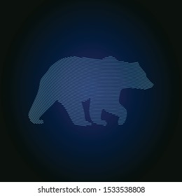 Bear Line Art Vector Illustration: vector de stock (libre de regalías ...