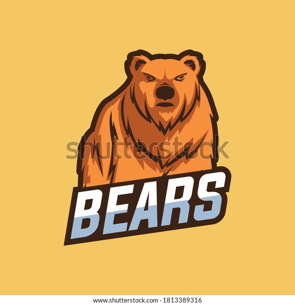 Bear Mascot Gaming Logo Design Stock Vector (Royalty Free) 1813389316 ...