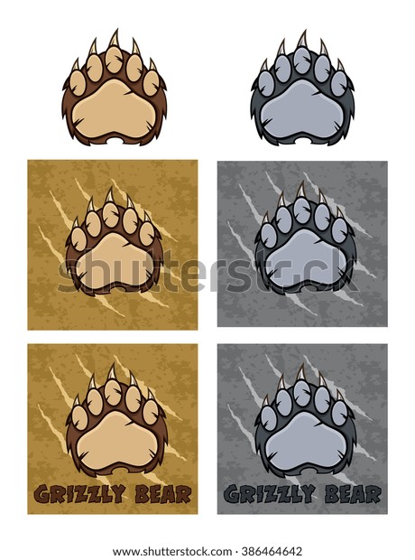 Bear Paw Claws Logo Design Vector Stock Vector (Royalty Free) 386464642