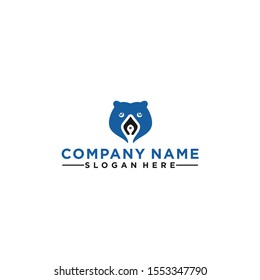 Bear Real Estate Logo Design Inspiration Stock Vector (Royalty Free ...