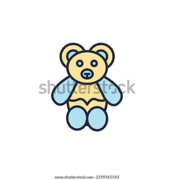 Bear Teddy Icons Symbol Vector Elements Stock Vector (Royalty Free ...