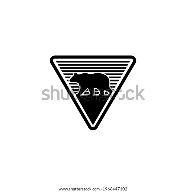 Bear Triangle Combination Silhouette Logo Vector Stock Vector (Royalty ...