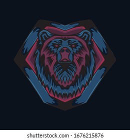 Bear Unique Style Stock Vector (Royalty Free) 1676215876 | Shutterstock