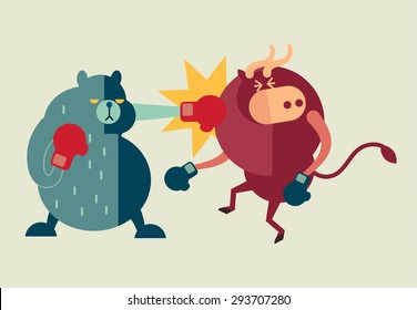 5,110 Bull bear cartoon 이미지, 스톡 사진 및 벡터 | Shutterstock