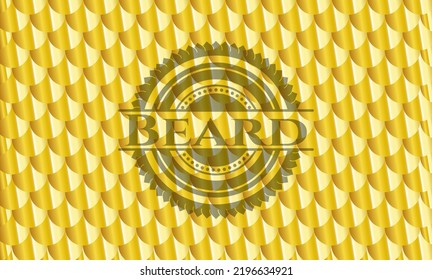 Beard Gold Badge Scales Pattern Vector Stock Vector (Royalty Free ...