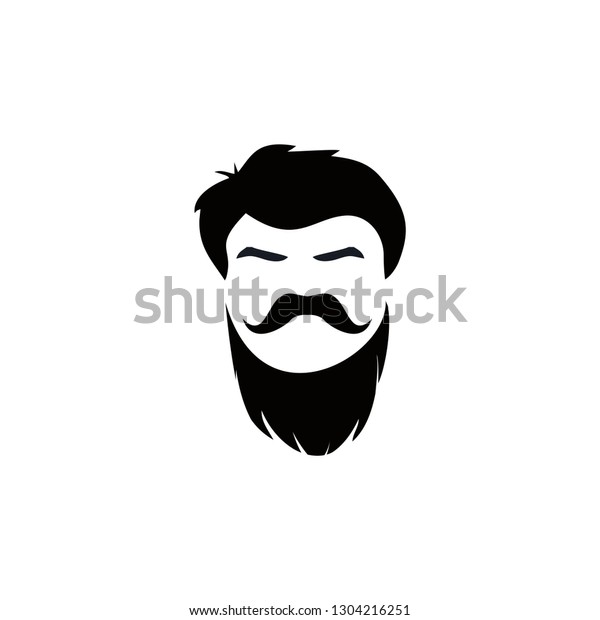 Beard Hairstyles Face Logo Stock Vector (Royalty Free) 1304216251 ...