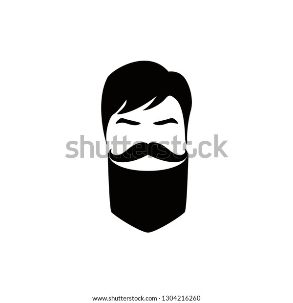 Beard Hairstyles Face Logo Stock Vector (Royalty Free) 1304216260 ...