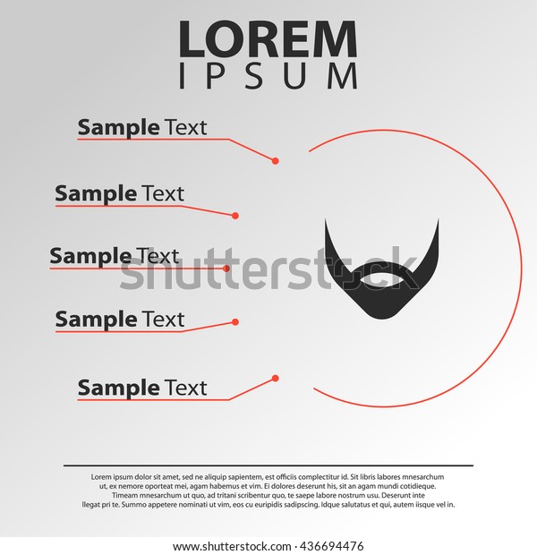 Beard Icon Beard Infographics Template Stock Vector (Royalty Free ...