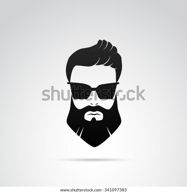 Beard Icon Isolated On White Background Stock Vector (Royalty Free ...