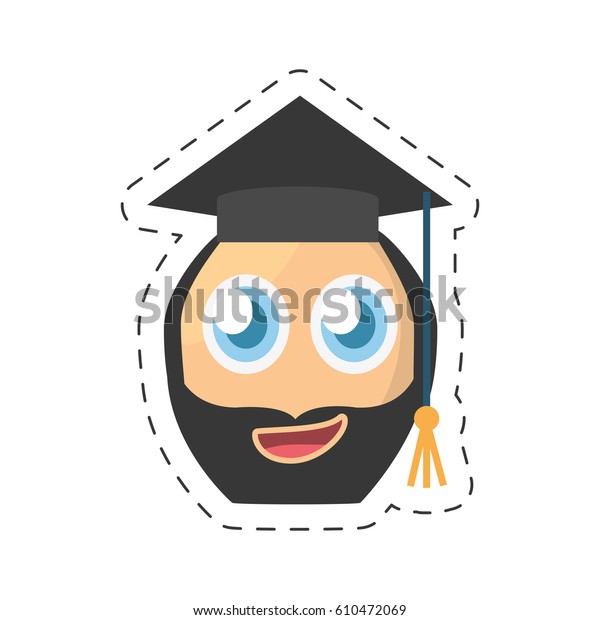 Beard Male Emoticon Image Vector Illustration: เวกเตอร์สต็อก (ปลอดค่า ...