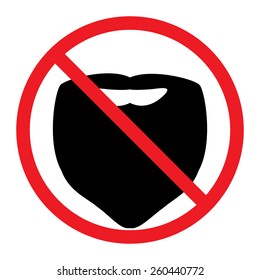 Beard Prohibition Sign: vector de stock (libre de regalías) 260440772 ...