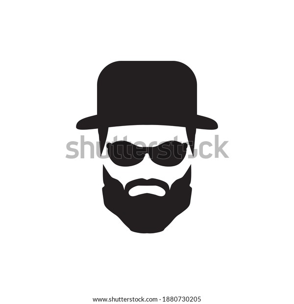 Bearded Man Icon Logo Design Vector Stock Vector (Royalty Free ...