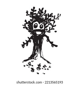 Bearded Tree Guarding Plant Shoots Stock Vector (Royalty Free ...