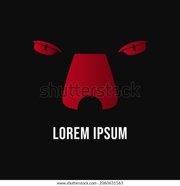 Beast Face Logo Wild Animal Eye Stock Vector (Royalty Free) 2060631563 ...