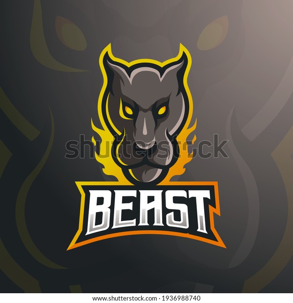 Beast Head Logo Design Illustration Vector Stock Vector (Royalty Free ...