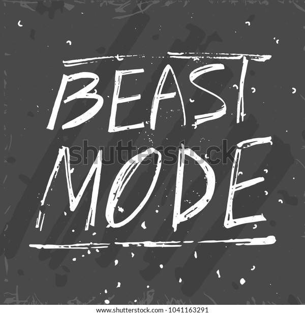 Beast Mode Lettering Stock Vector Illustration Stock Vector (Royalty ...