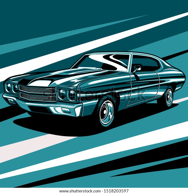 Beast Muscle Car Vector Illustration Stock Vector (Royalty Free ...