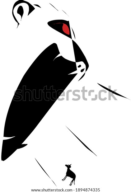 Beast That Intimidates Weak Animals Stock Vector (Royalty Free ...