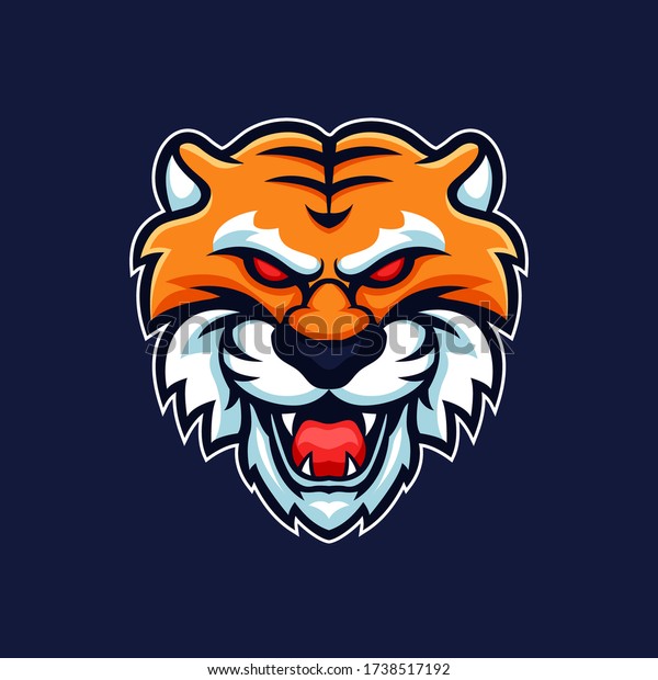 Beast Tiger Head Mascot Logo Vector Stock Vector (Royalty Free ...