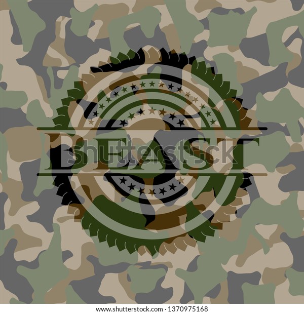 Beast Written On Camouflage Texture Stock Vector (Royalty Free ...