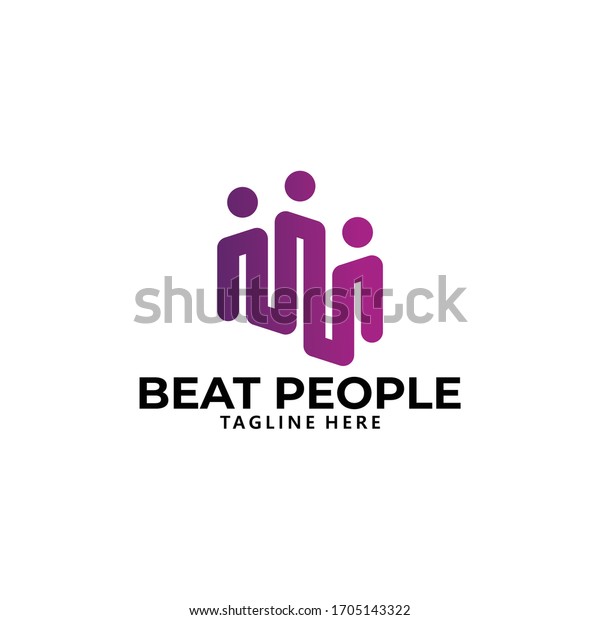 Beat People Logo Icon Vector Isolated Stock Vector (Royalty Free ...