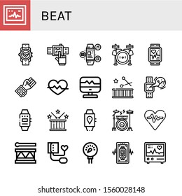 Beat Simple Icons Set Contains Such Stock Vector (Royalty Free) 1560028148