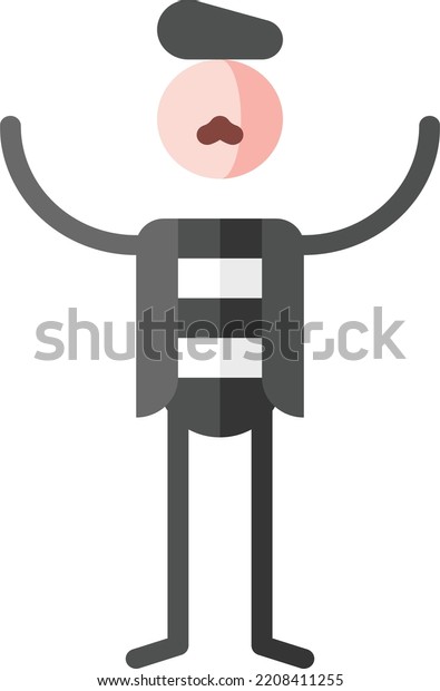 Beatnik Isolated Design Element Stock Illustration Stock Vector ...
