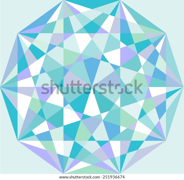Beautiful Abstract Pattern Decagon Beauty Polygonal Stock Vector ...