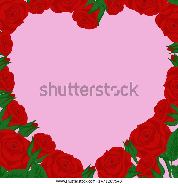 Beautiful Background Red Rose Flower Design Stock Vector (Royalty Free ...