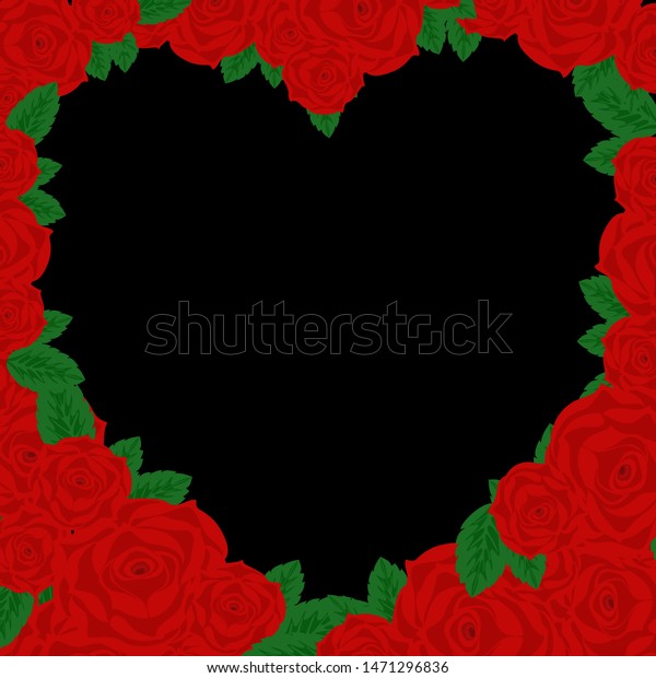 Beautiful Background Red Rose Flower Design Stock Vector (Royalty Free ...