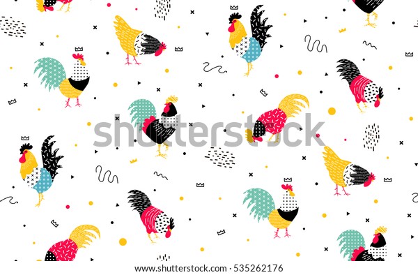 Beautiful Banner Rooster Style Tribe Text Stock Vector (Royalty Free ...