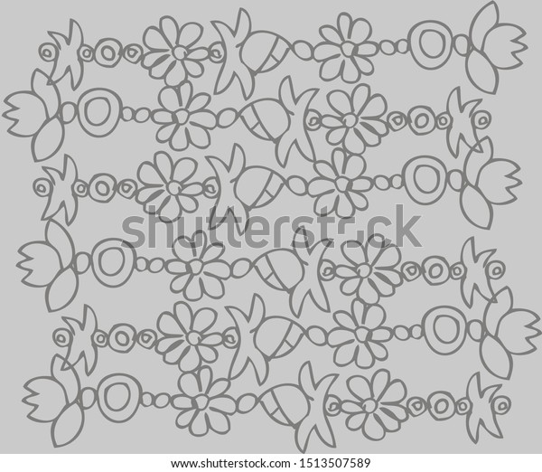 Beautiful Batik Indonesia Drawing Techniques That Stock Vector (Royalty ...