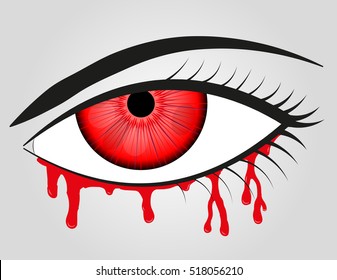 Beautiful Bleeding Eyes Vector Illustration Stock Vector (Royalty Free ...