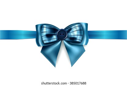 Beautiful Blue Bow Vector Stock Vector (Royalty Free) 385017688 ...