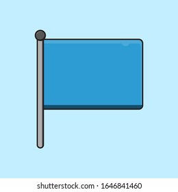 Beautiful Blue Flag Vector Illustration Stock Vector (Royalty Free ...