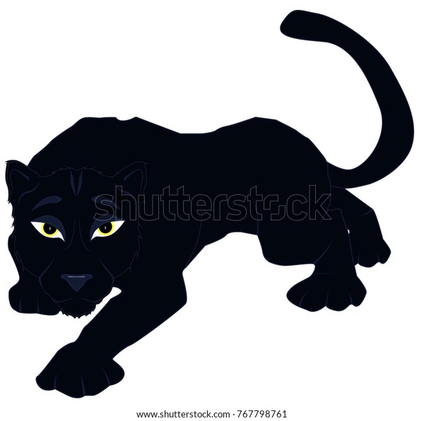 Beautiful Blue Panther Stock Vector (Royalty Free) 767798761