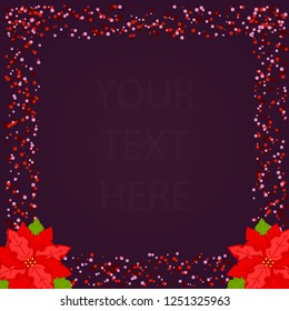 Beautiful Border Red Glitter Vector Christmas: vector de stock (libre ...