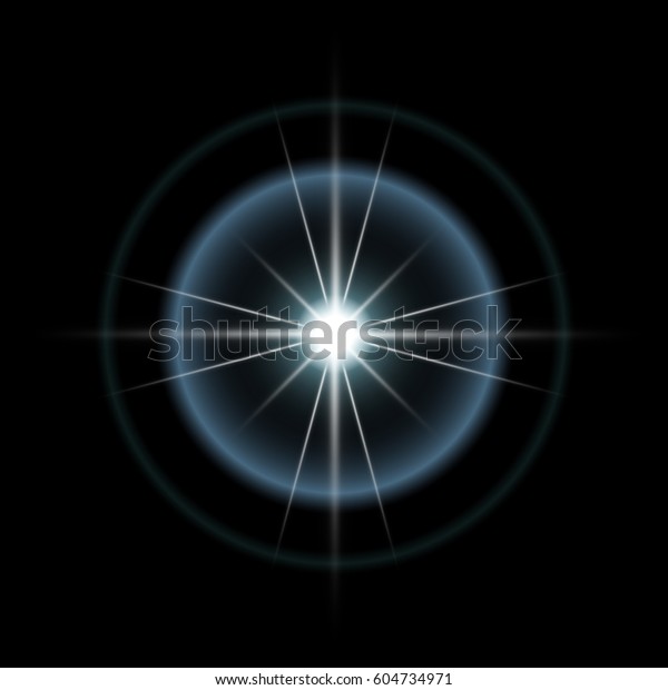 Beautiful Bright Blue Star Fires Flashes Stock Vector (Royalty Free ...