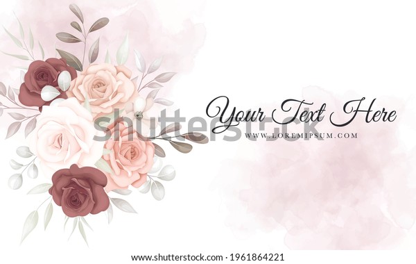 Beautiful Brown Flower Background Soft Flowers Stock Vector (Royalty ...