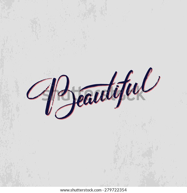 Beautiful Calligraphic Message Grunge Poster Template Stock Vector ...