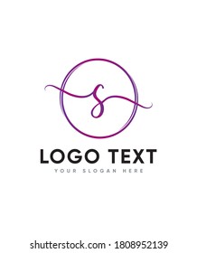 Beautiful Calligraphic Script Letter Type S Stock Vector (Royalty Free ...