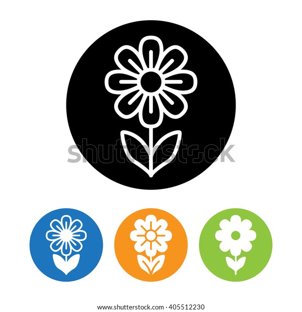 Beautiful Chamomile Flower Icon Logo Trendy Stock Vector (Royalty Free ...