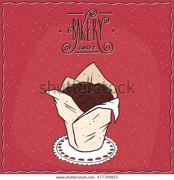 Beautiful Chocolate Muffin White Paper Muffin: เวกเตอร์สต็อก (ปลอดค่า ...