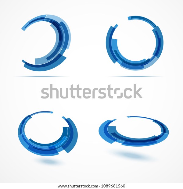 Beautiful Circles Isolated On White Background Stock Vector (Royalty ...