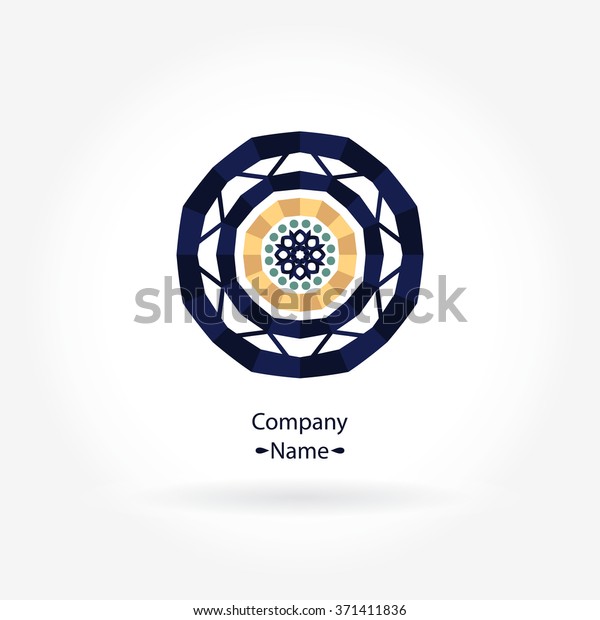 Beautiful Circular Logos Simple Geometric Logos Stock Vector (Royalty ...