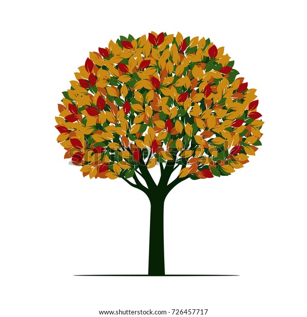 Beautiful Color Tree Vector Illustration Stock Vector (Royalty Free ...