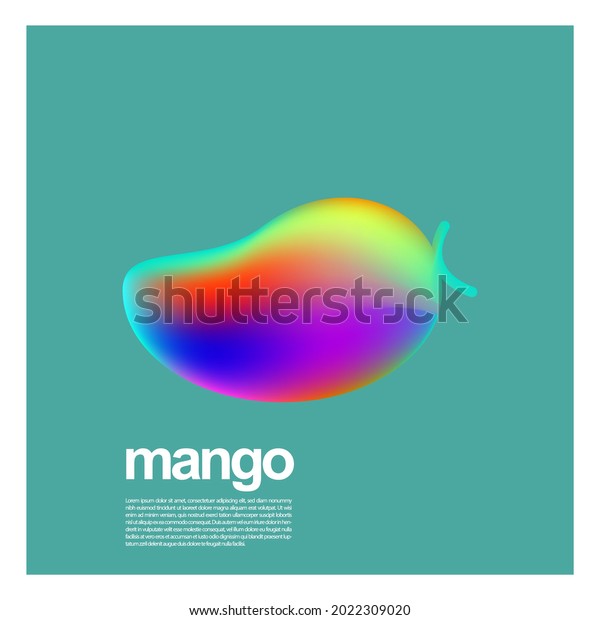 Beautiful Colorful Mango Fruit Vector Stock Vector (Royalty Free ...